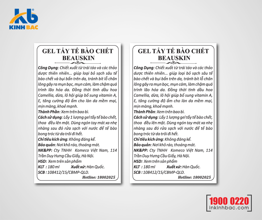 In tem decal giấy - TDG24
